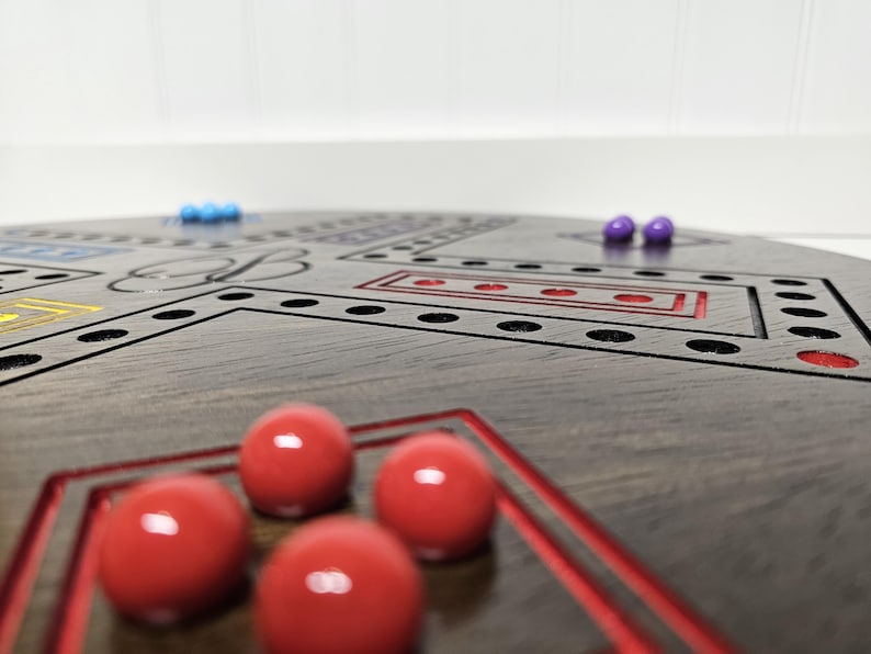 Custom Cards & Marbles Game Board/personalized/family Fun Game Night ...