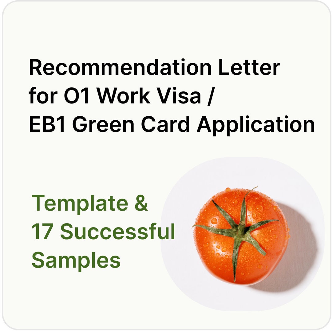 Recommendation Letter Templates for O1 EB1 Green Card Immigration ...