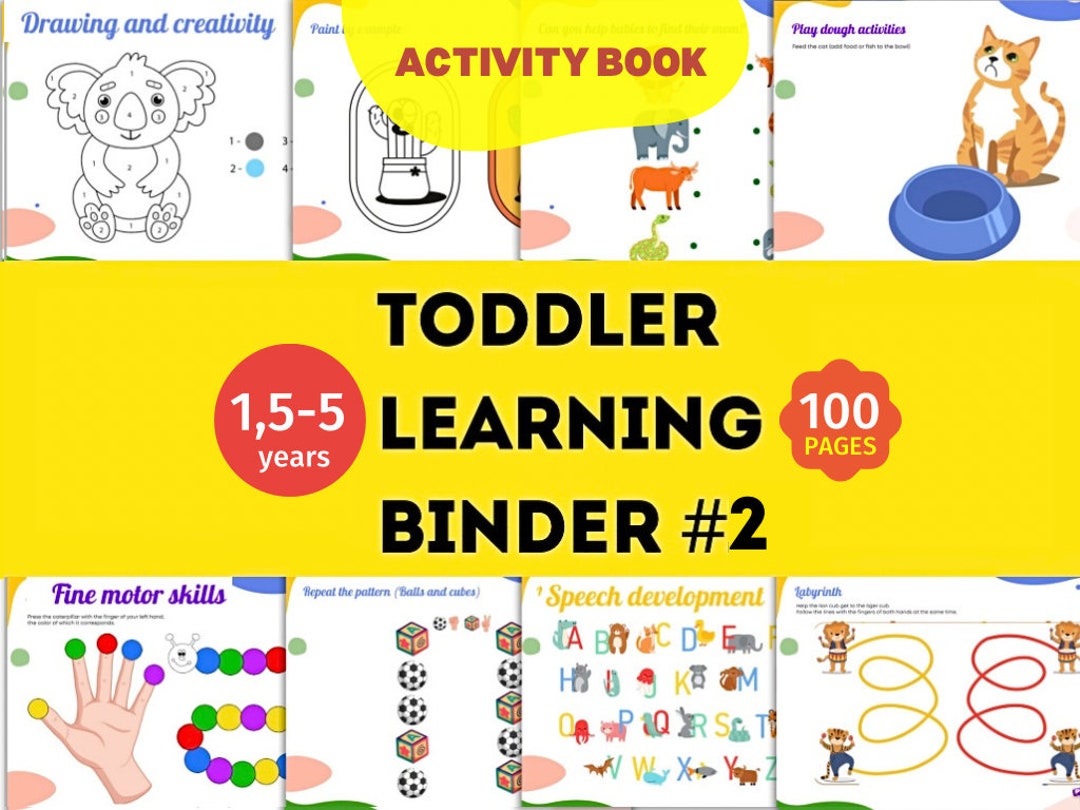 Activity Book and Brain Teasers for Kids age 1.5-5 Worksheets With ...