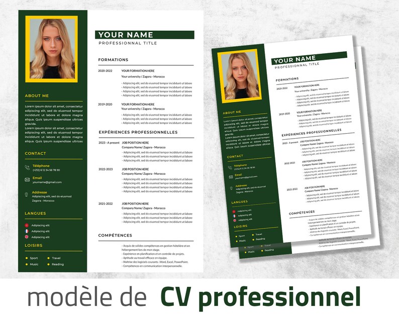 Professional CV Template in Png, Jpeg, Pdf and Psd Formats, Curriculum ...
