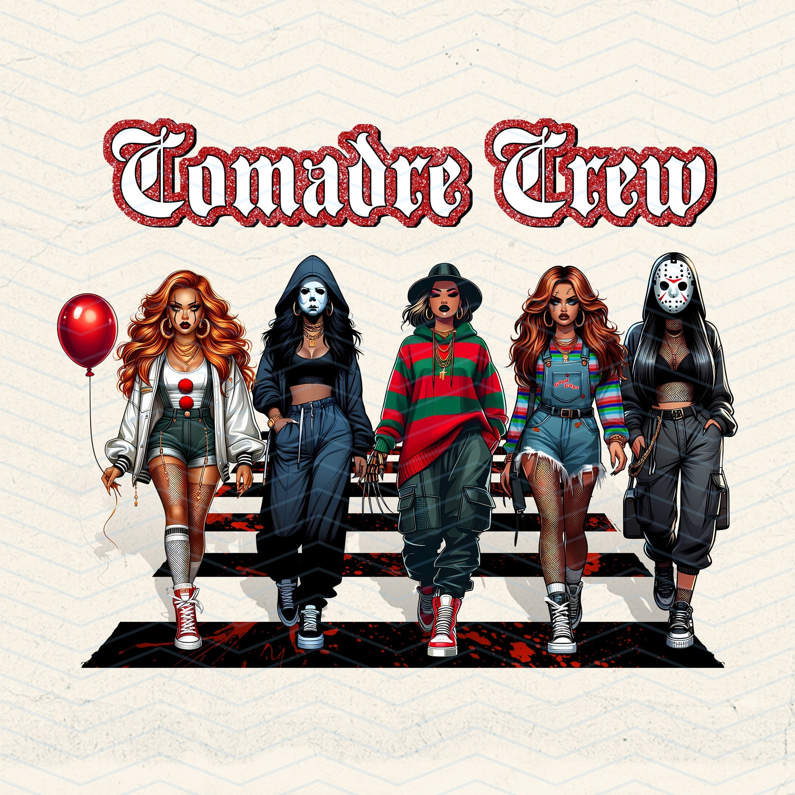 Comadre Crew Horror Movie Png, Girls Movie Killer Png, Halloween Horror ...