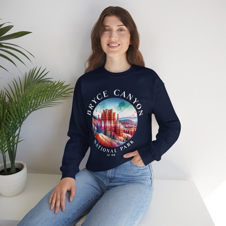 Watercolor Bryce Canyon National Park Sweatshirt, Utah Rocks Parks ...