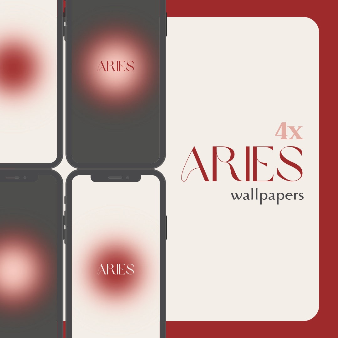 Aries Zodiac Aesthetic Aura Phone Wallpaper Bundle - Etsy