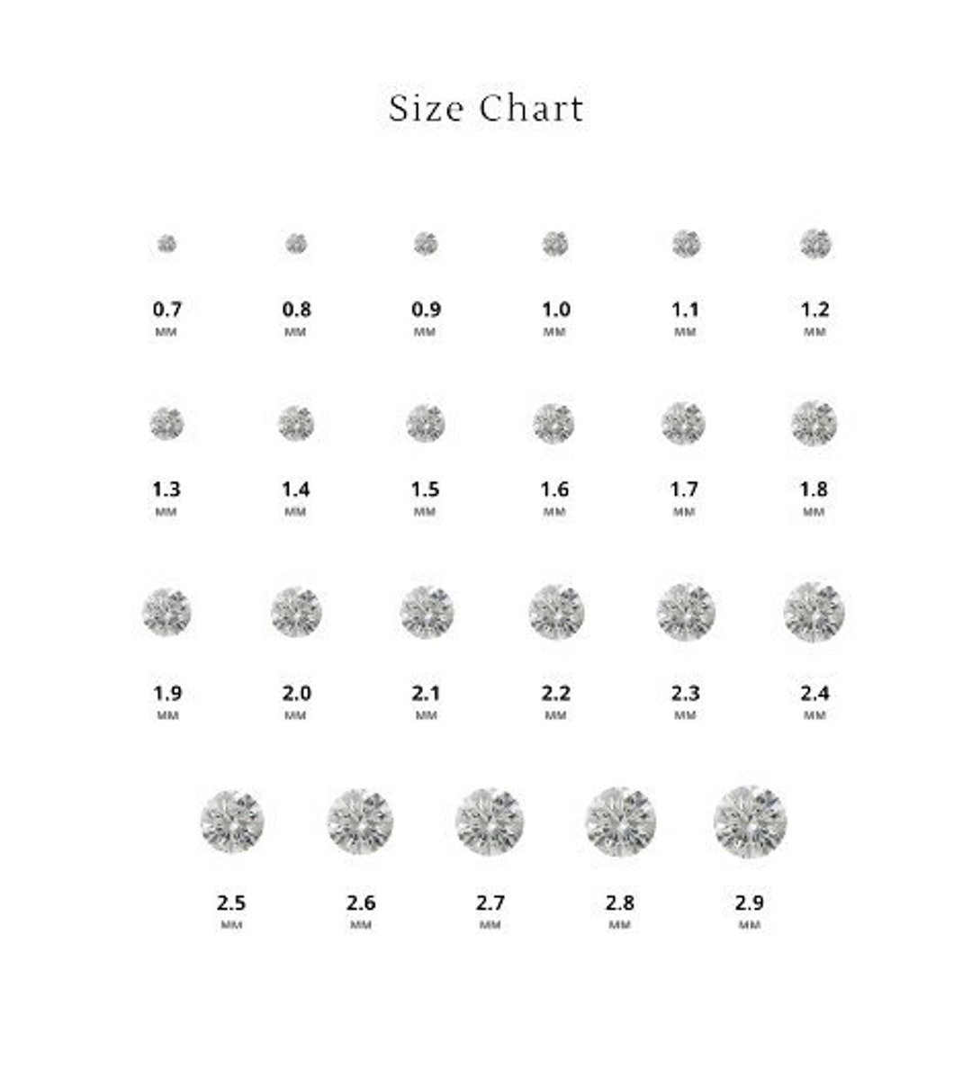 Melee Diamonds - DEF Colour Round Brilliant Cut White Clear Diamond 1 ...