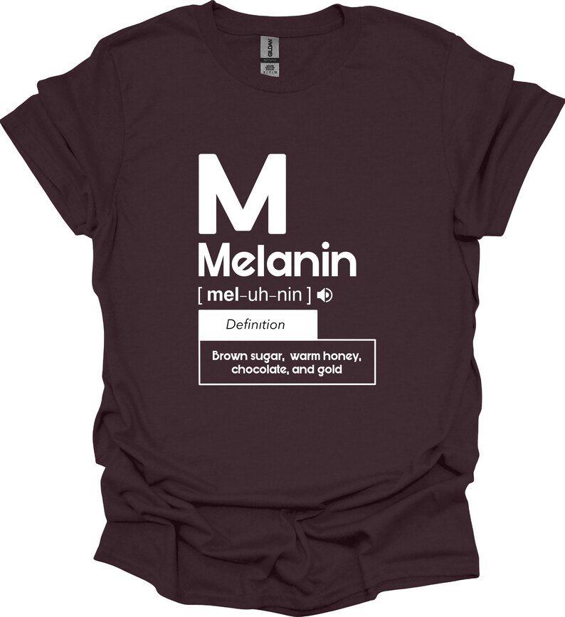 Melanin Definition T Shirt Black Empowerment African American Gifts ...