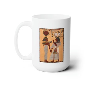 Egyptian Goddess Hathor Coffee Mug: Ancient Kemet Hieroglyphics - Etsy