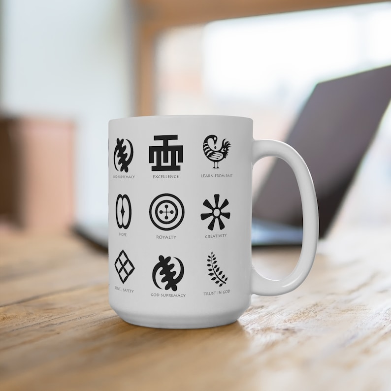 Adinkra Symbols Coffee Mug: African Akan Culture, Ghana Pride - Etsy Canada