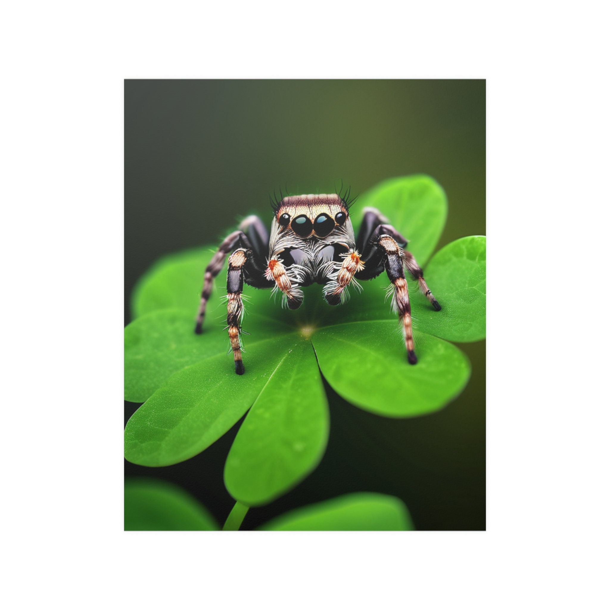 Adorable St. Patricks Day Jumping Spider Poster. Jumping Spider Gifts ...