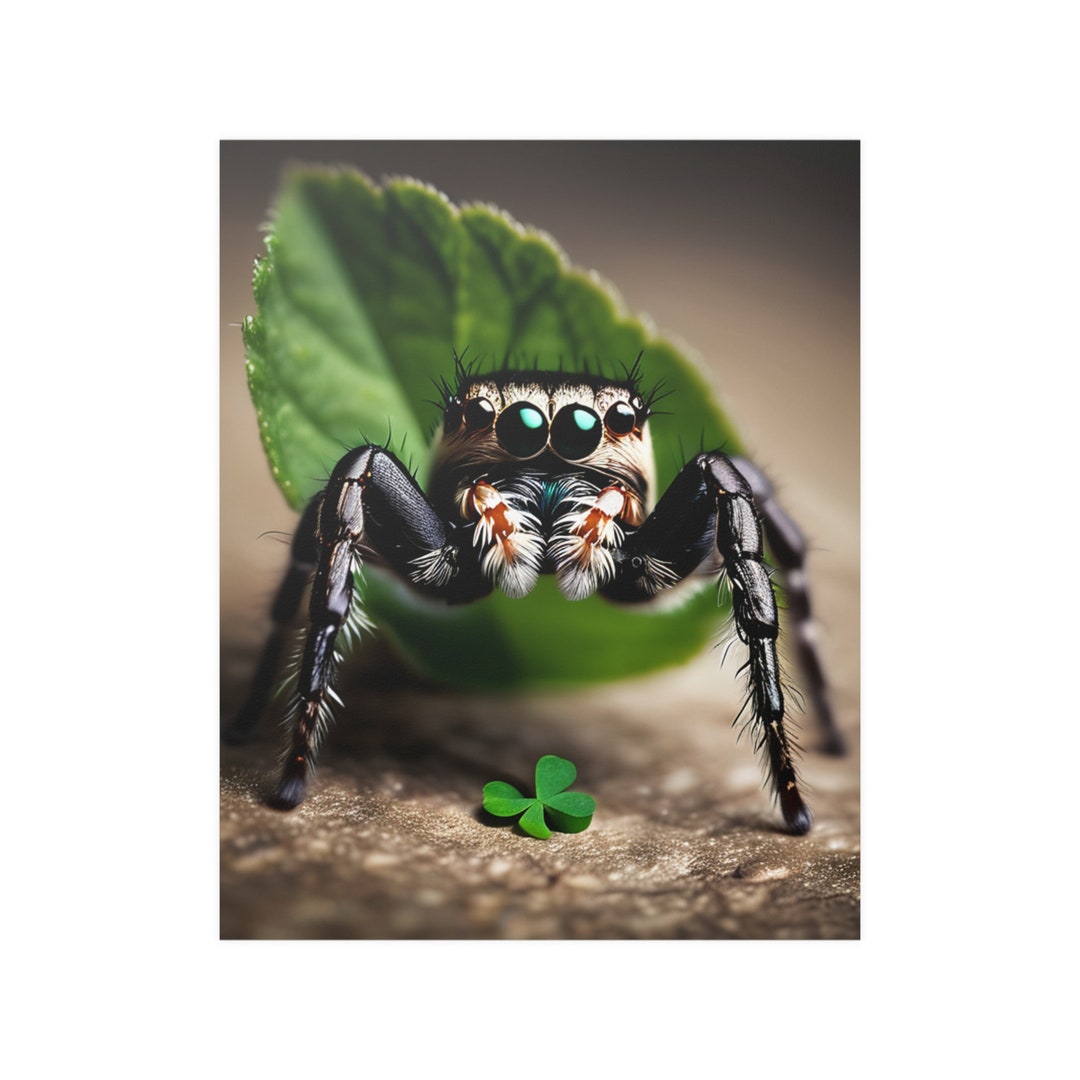 Premium St. Patricks Day Jumping Spider Poster. Jumping Spider Gifts ...