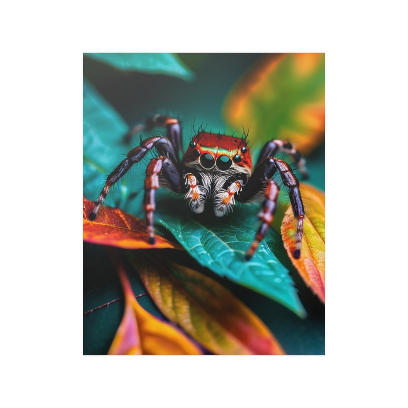 Fine Art Jumping Spider Poster. Jumping Spider Gifts, Saint Patricks ...