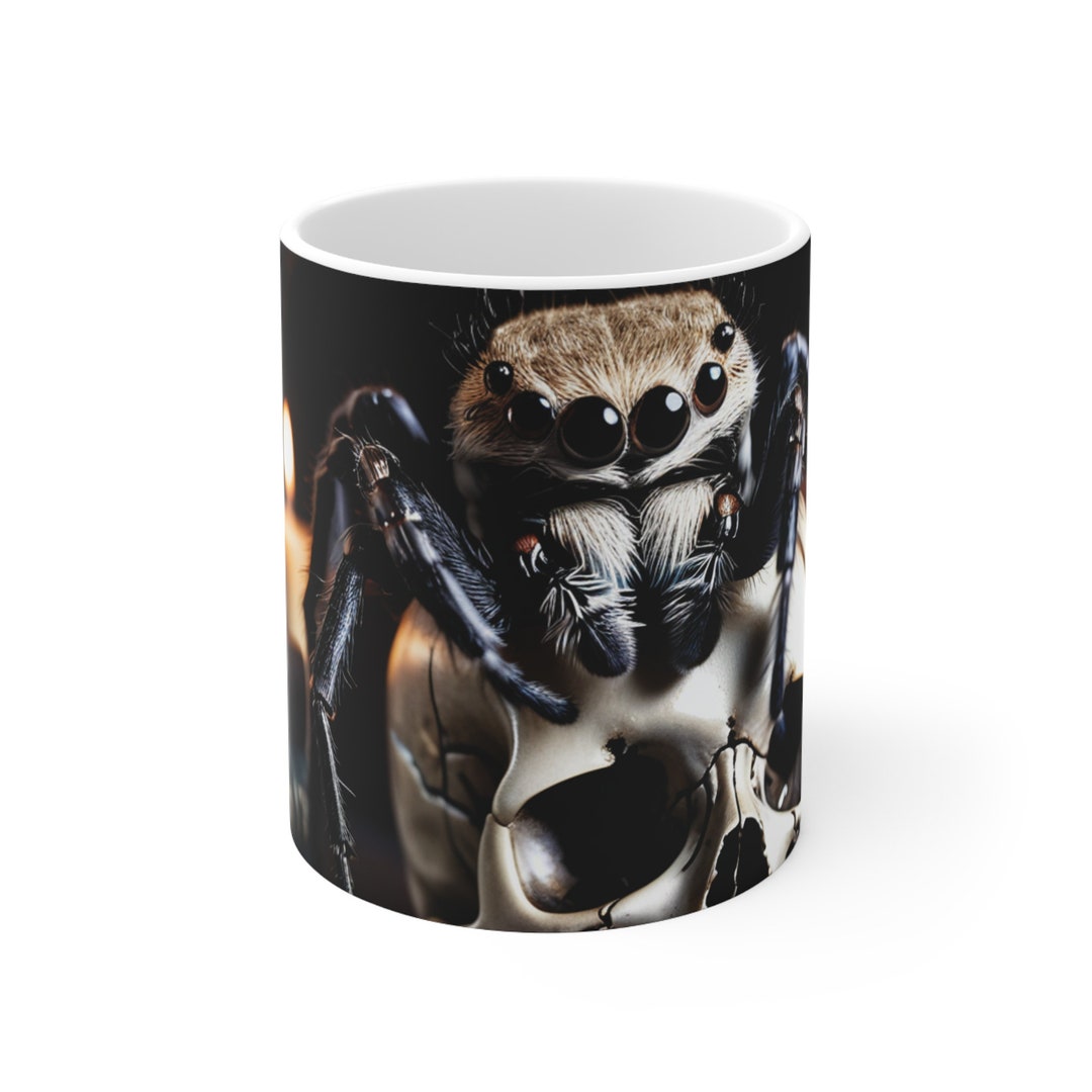 Gothic Jumping Spider Ceramic Mug Coffee Cup. Arachnid Gifts, Spider ...