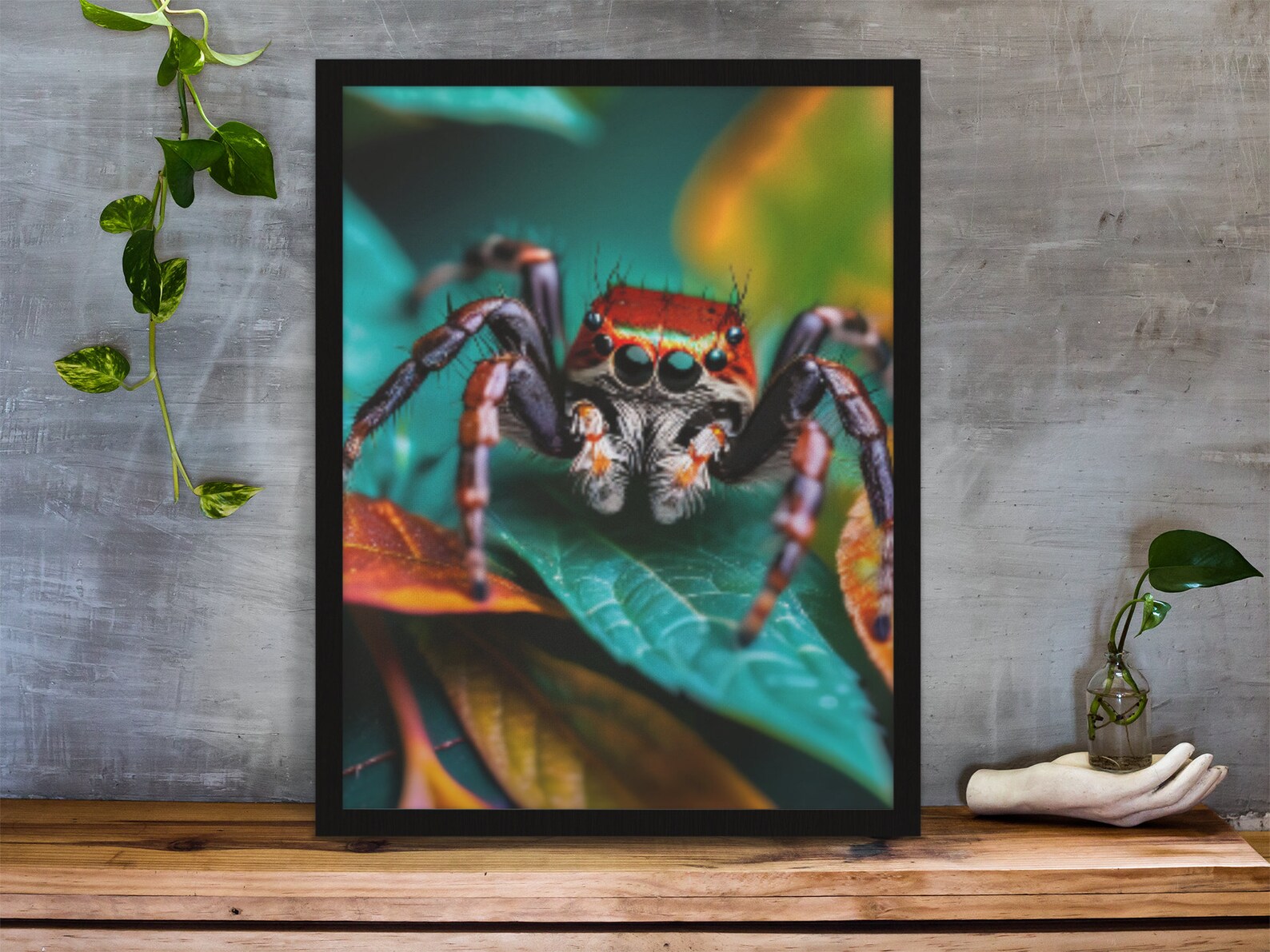 Fine Art Jumping Spider Poster. Jumping Spider Gifts, Saint Patricks ...