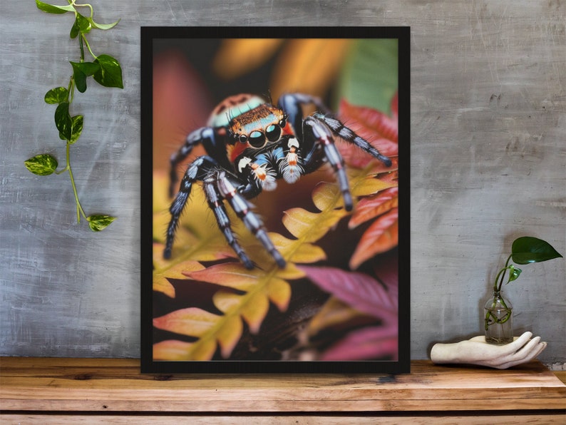 Fine Art Jumping Spider Poster. Jumping Spider Gifts, Saint Patricks ...