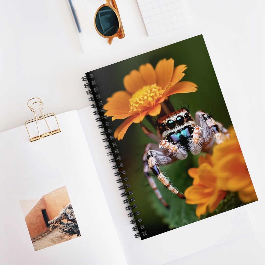Jumping Spider Spiral Notebook. Jumping Spider Lover Gift, Spider Gift ...