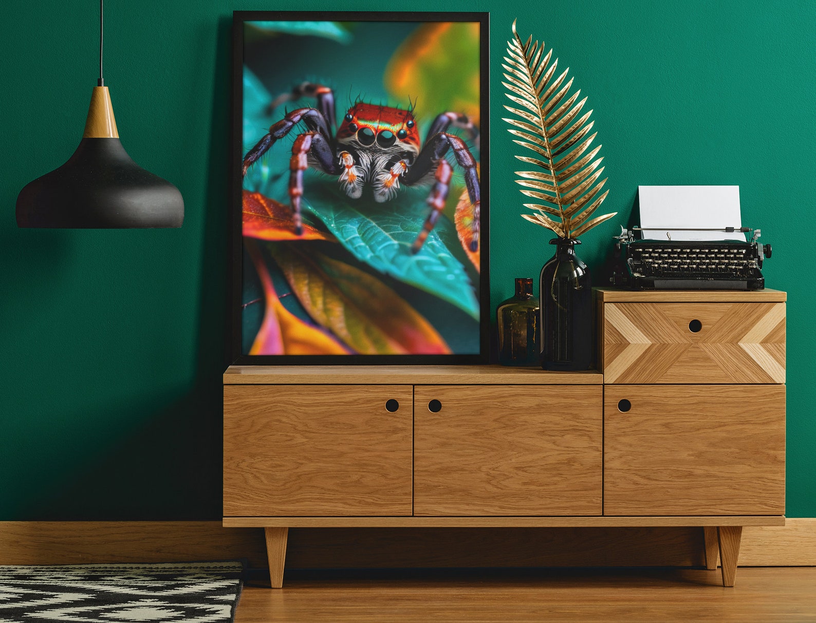 Fine Art Jumping Spider Poster. Jumping Spider Gifts, Saint Patricks ...