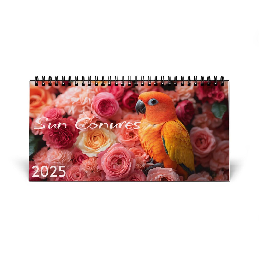 Sun Conure Parrot Desktop Calendar - Adorable Parrot Lover Gift ...