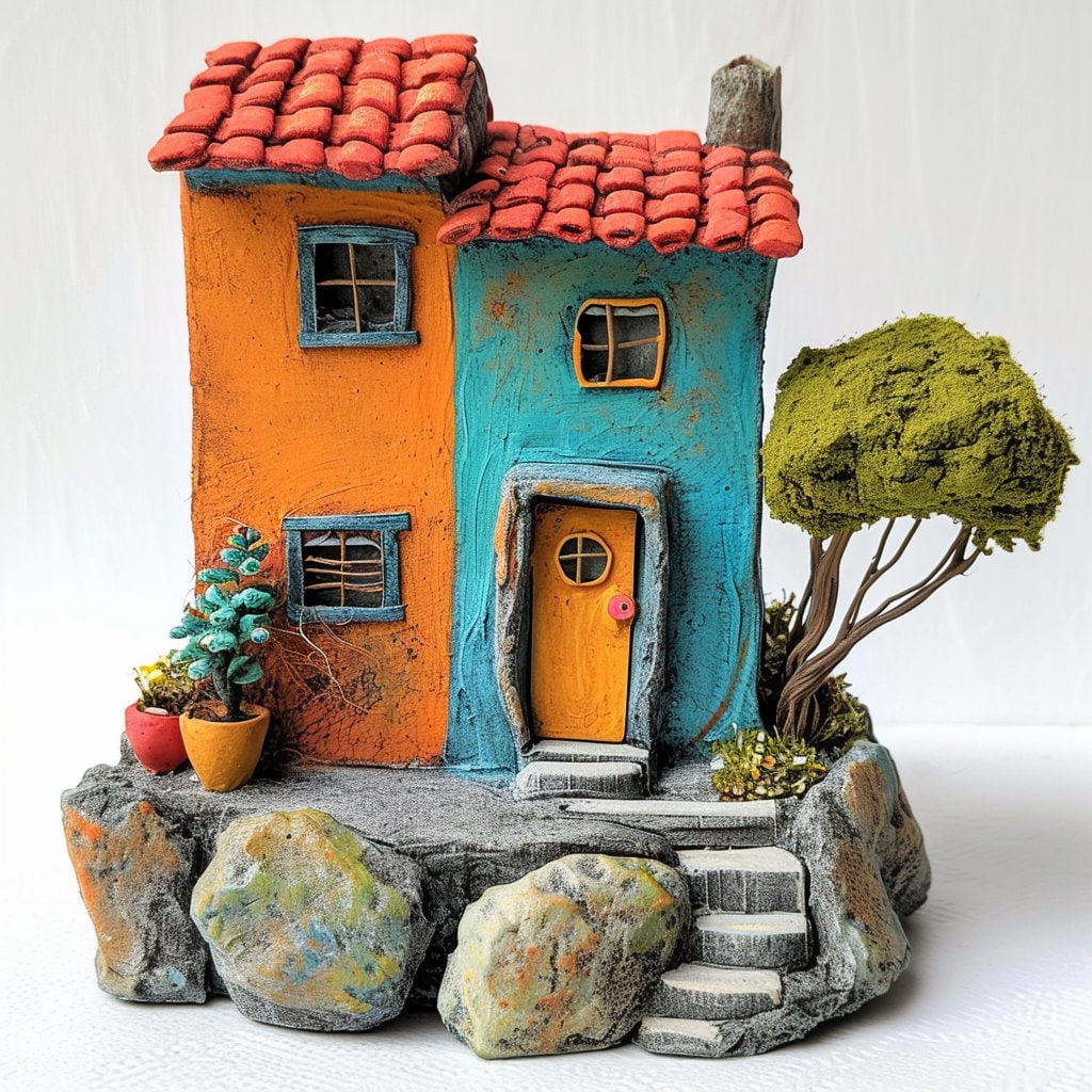 Sculpting Miniature Clay Houses - Etsy
