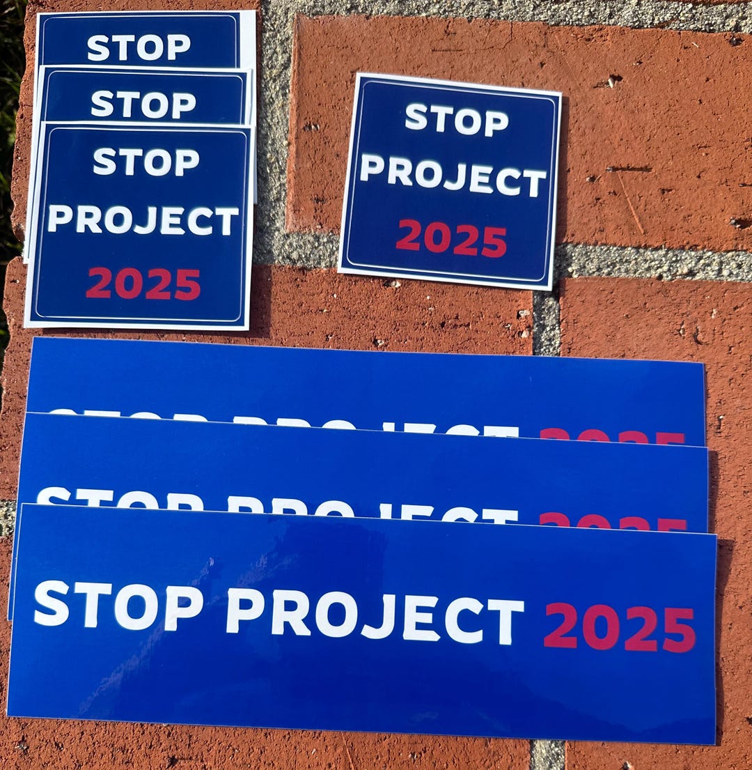 Stop Project 2025 Multi-sticker Pack, Harris/ Walz 2024 Activist Pack ...