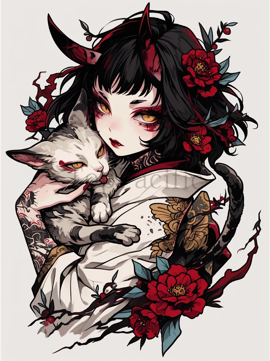 Neo-traditional Tattoo Art Prints Set of 10 Gothic Victorian Designs ...