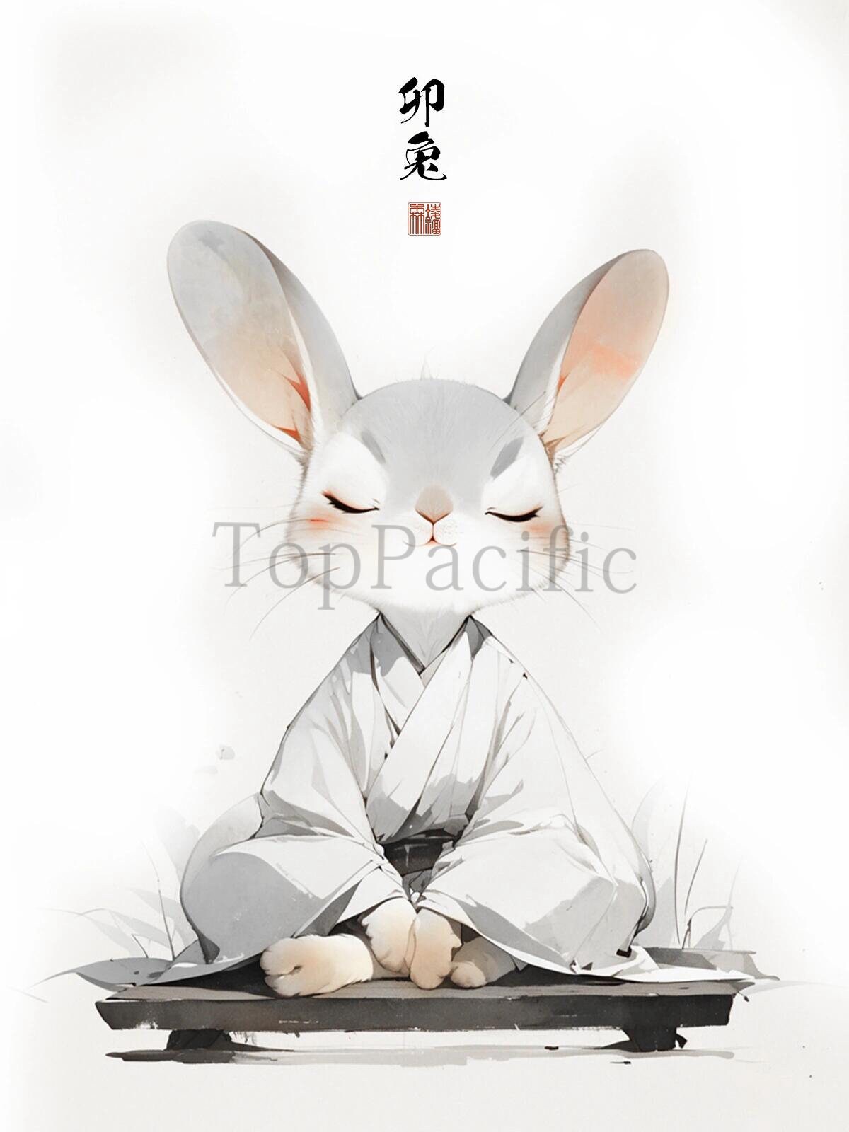 Zen Chinese Zodiac Art Prints 1st Set of 6 - Rat, Ox, Tiger, Rabbit ...