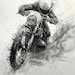Biker Flash Art Prints Set of 8 Motorcycle Rider Designs - Vintage ...
