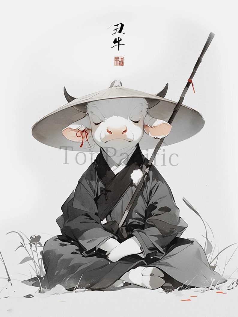 Zen Chinese Zodiac Art Prints 1st Set of 6 - Rat, Ox, Tiger, Rabbit ...