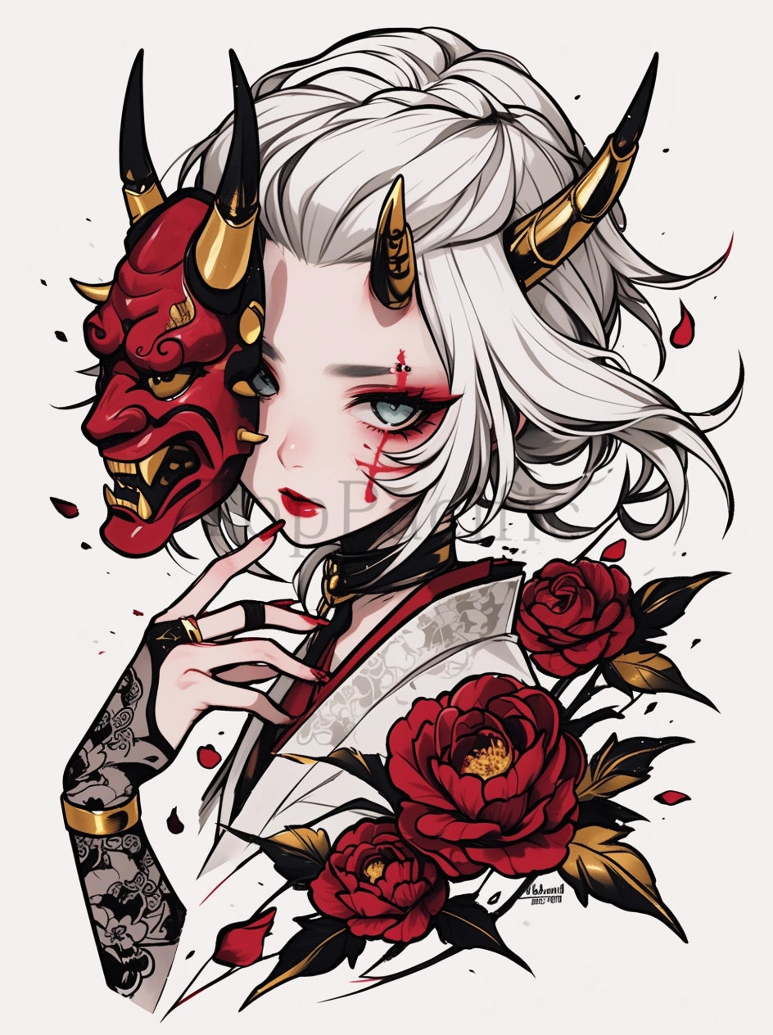 Neo-traditional Tattoo Art Prints Set of 10 Gothic Victorian Designs ...