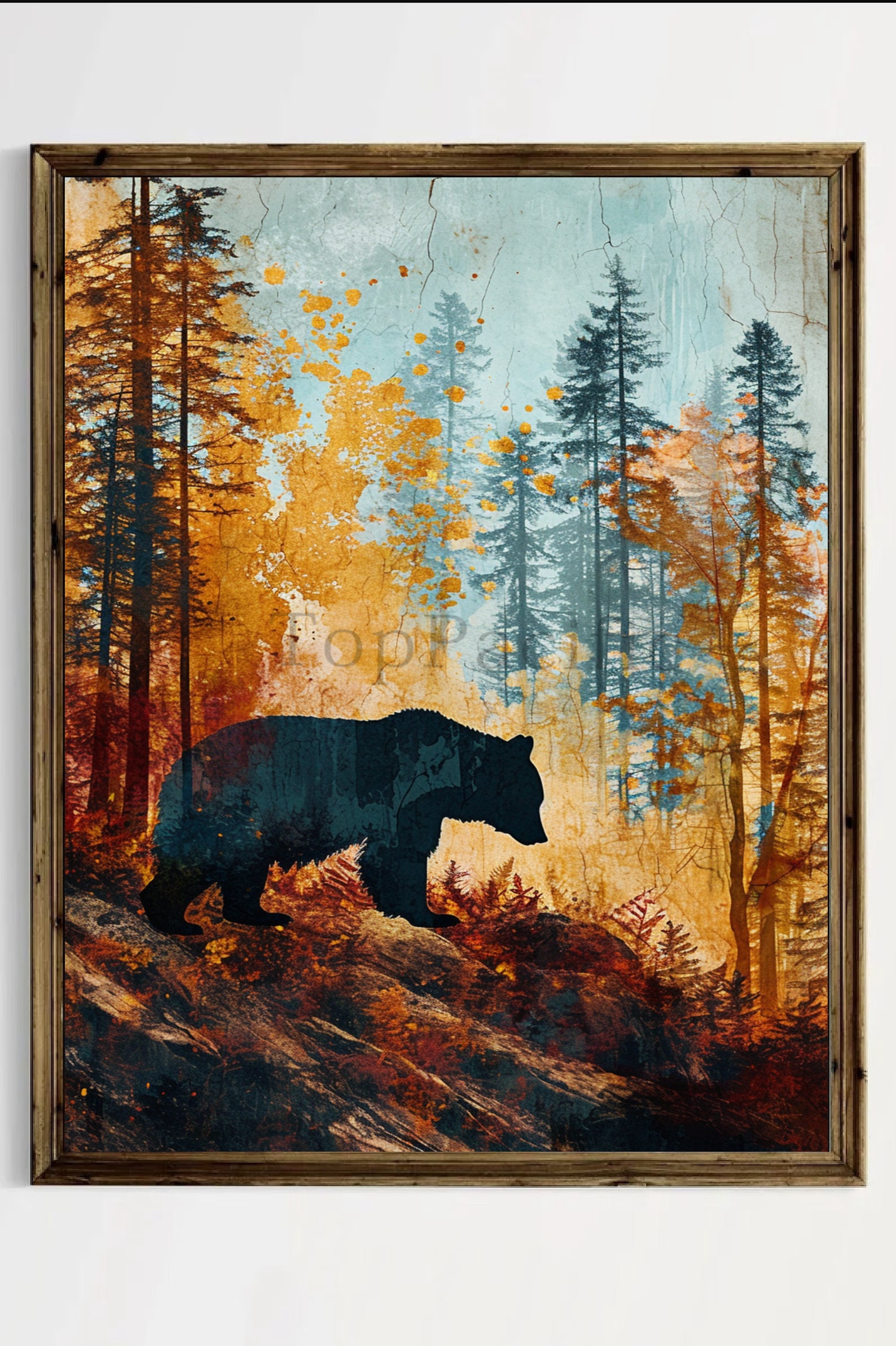 Vintage Forest Animal Oil Painting Art Prints: Set of 7 (digital ...