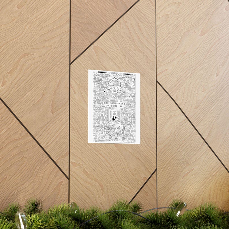 Conspiracy Map Poster Matte Vertical Print | Occult Diagram Wall Art - Etsy