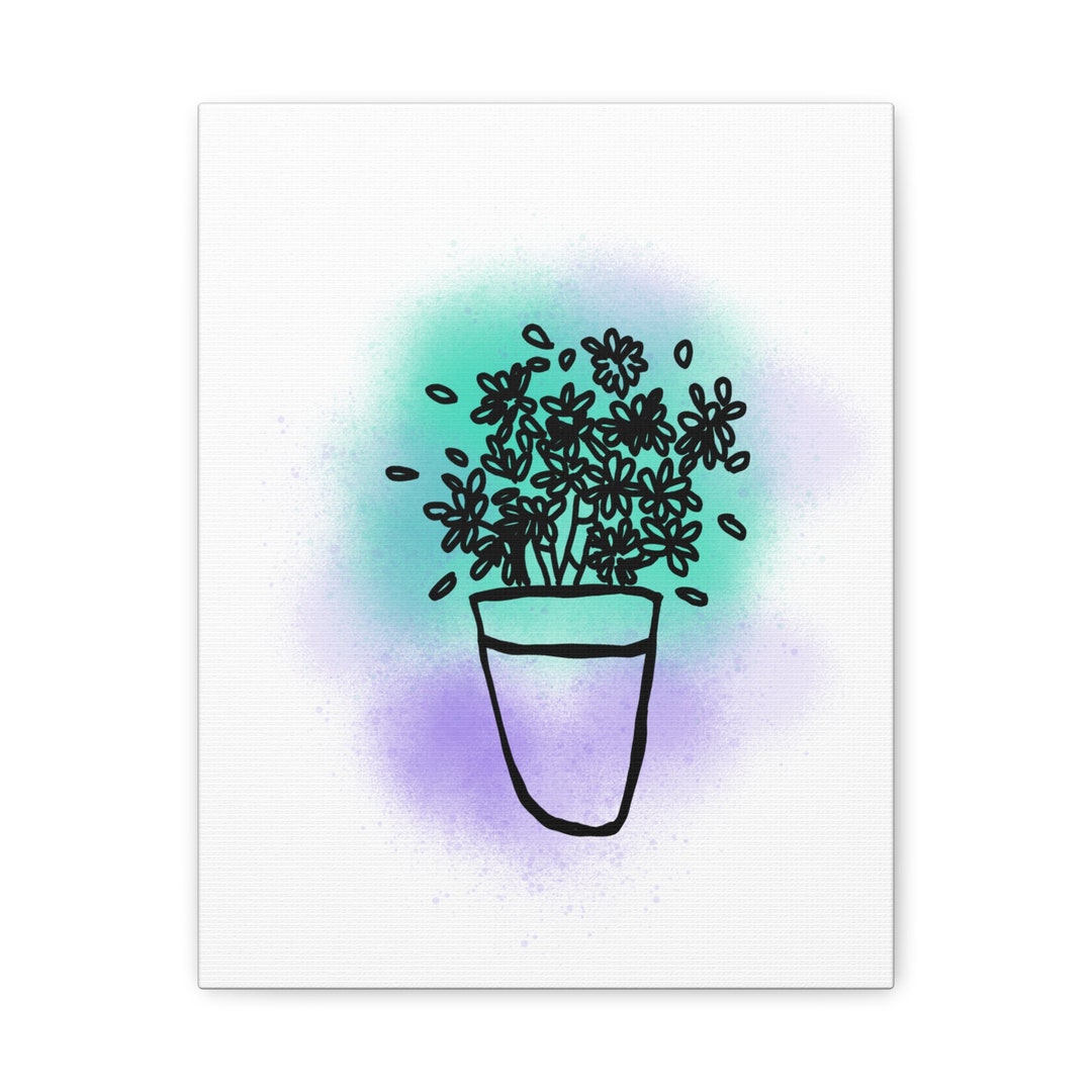 Colorful Plant Canvas Print 3 set of 3 Office, Sheshed, Nursery, Garden ...