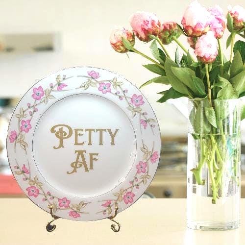 Funny Swear Plate: Upcycled Vintage Dish for Home Decor, Parties ...