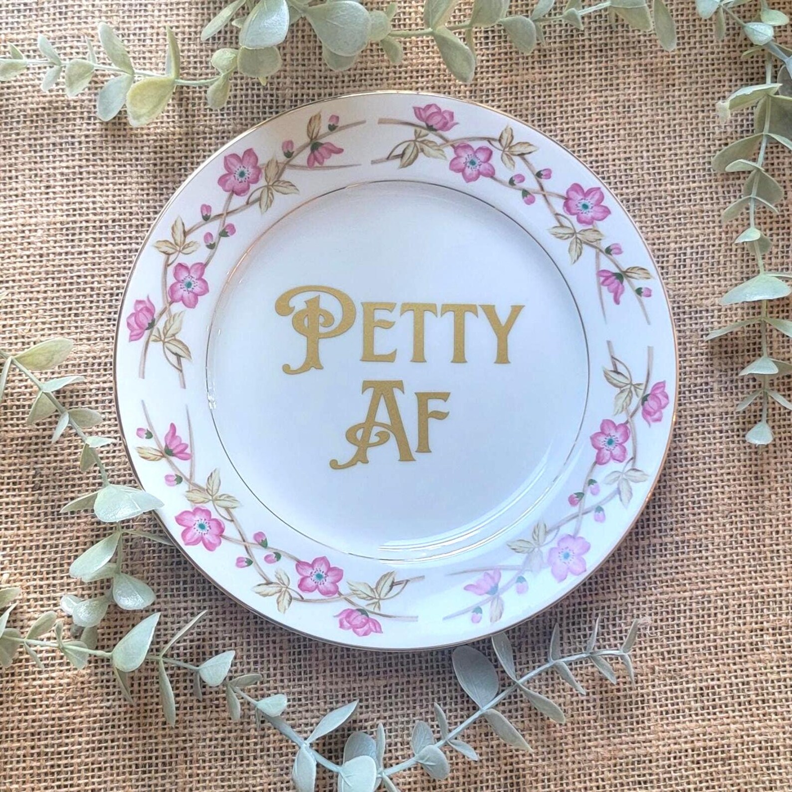 Funny Swear Plate: Upcycled Vintage Dish for Home Decor, Parties ...
