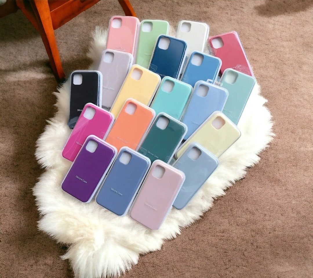 Luxury Original Silicone Case for Apple iPhone 11 12 13 14 15 Pro Max ...