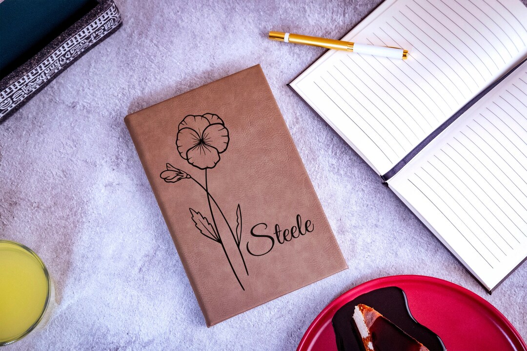 Personalized Birth Flower Journal, Monogram Journal, Unique Birthday ...