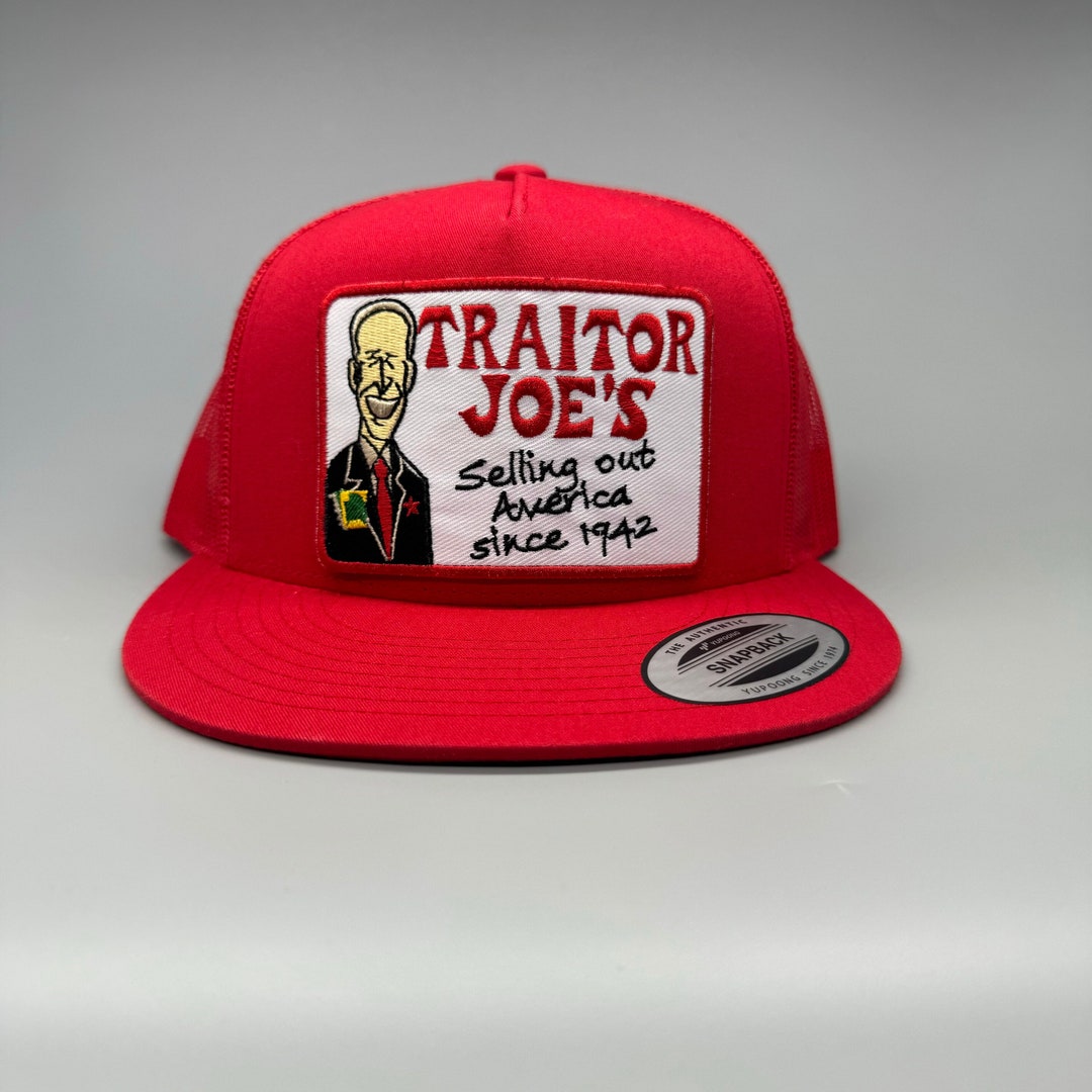 Traitor Joe's Trucker Hat, Funny Hat, Retro Mesh Back Snapback, High Crown, Hunting Hat, Fishing ...