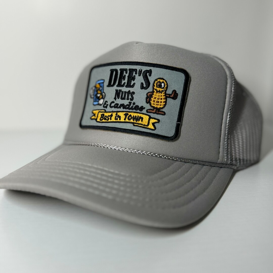 Dee's Nuts & Candies Gray Trucker Hat, Rope Mesh Back Hat, High Crown ...