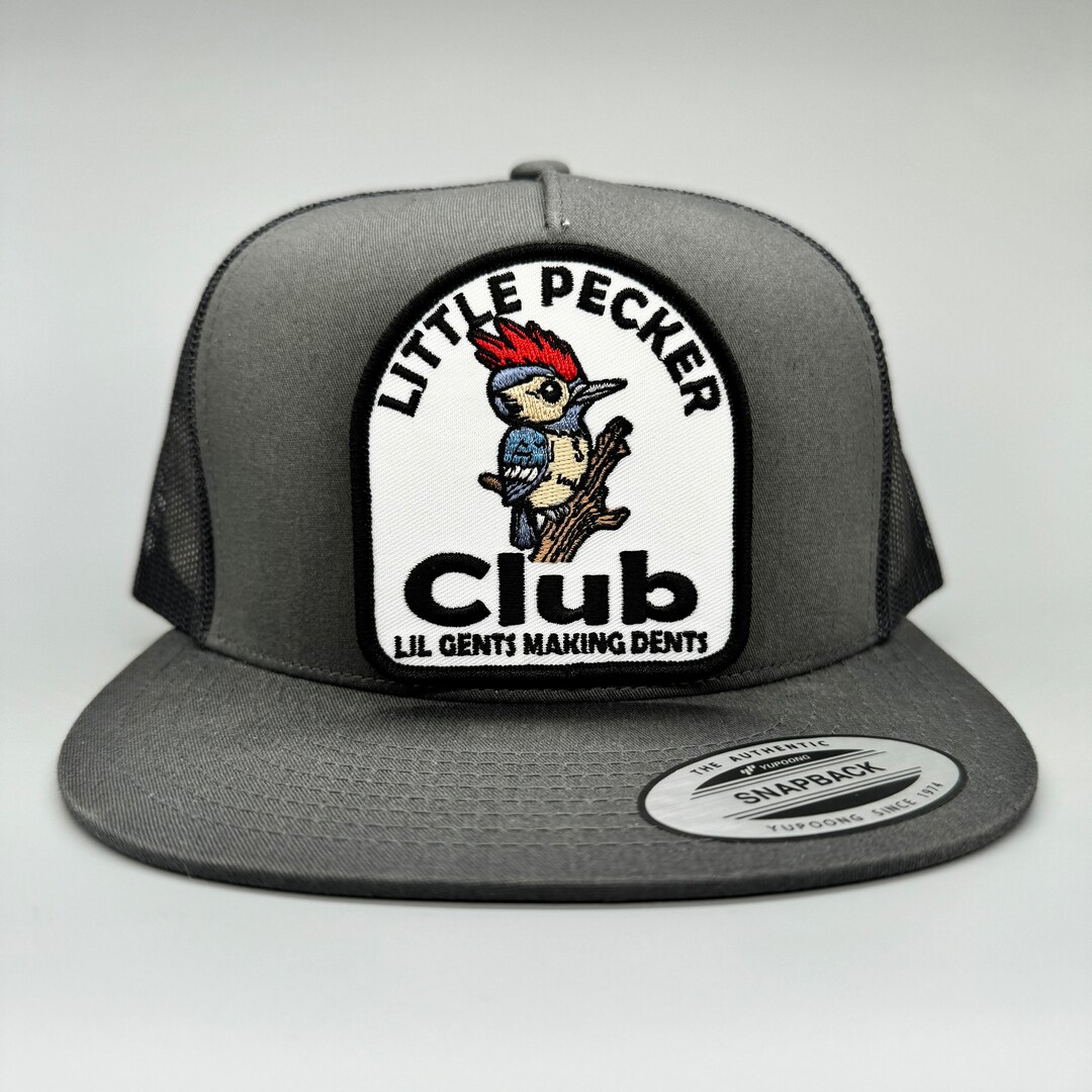 Little Pecker Club Charcoal Trucker Hat, Funny Hat, Personalized Hats ...