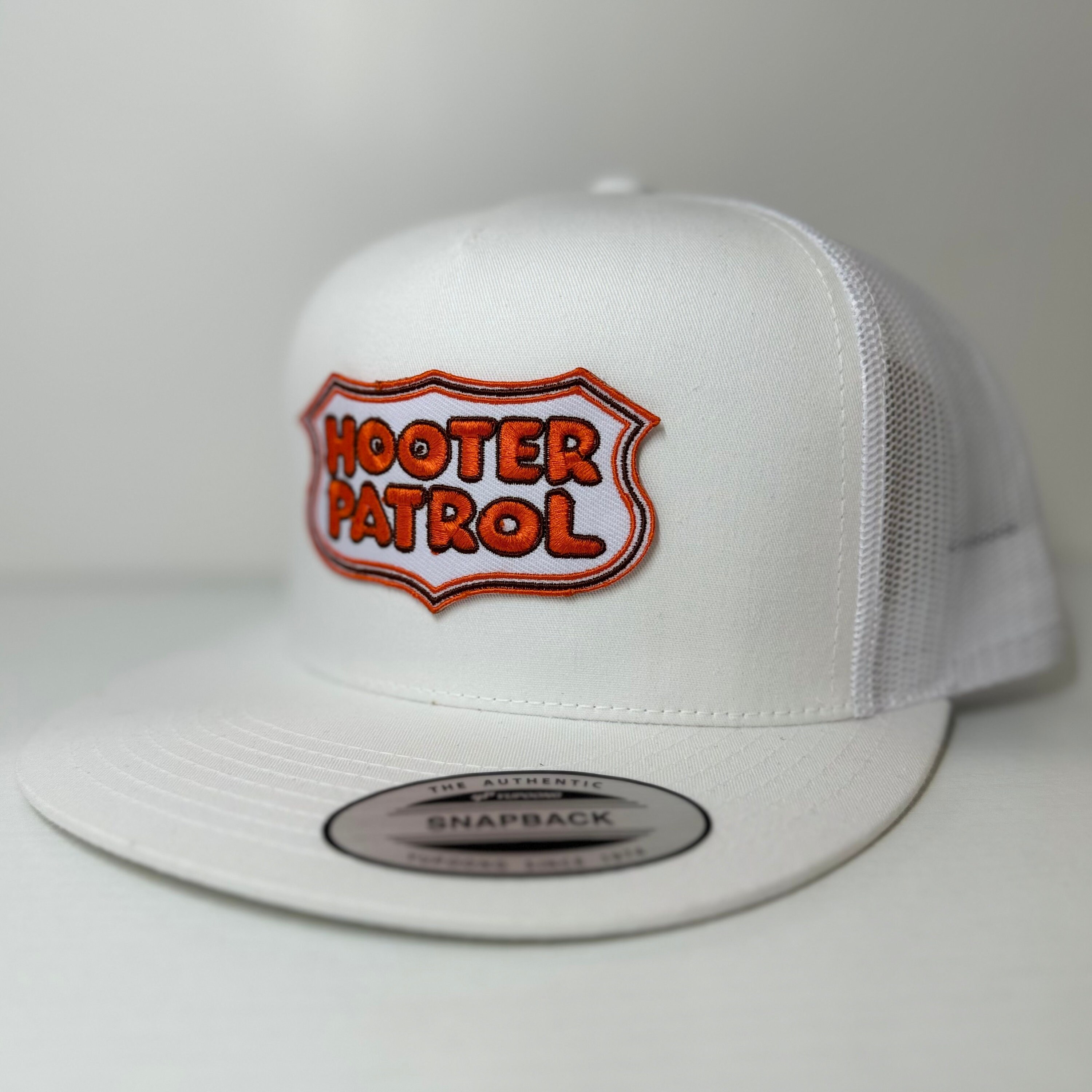 Hooter Patrol Brown & White Trucker Hat, Funny Hat, Retro Mesh Back ...