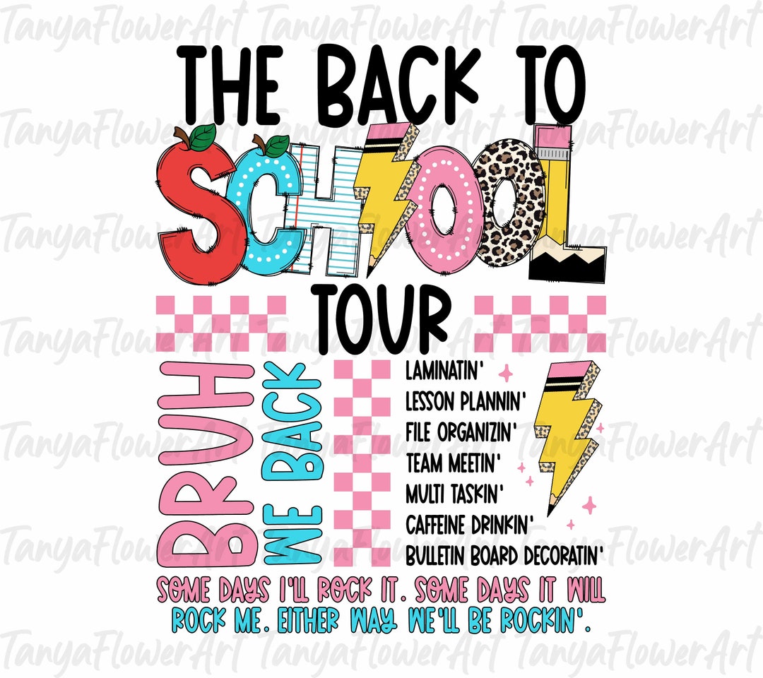 The Back to School Tour PNG, Bruh We Back PNG, Back to School Png, Back ...