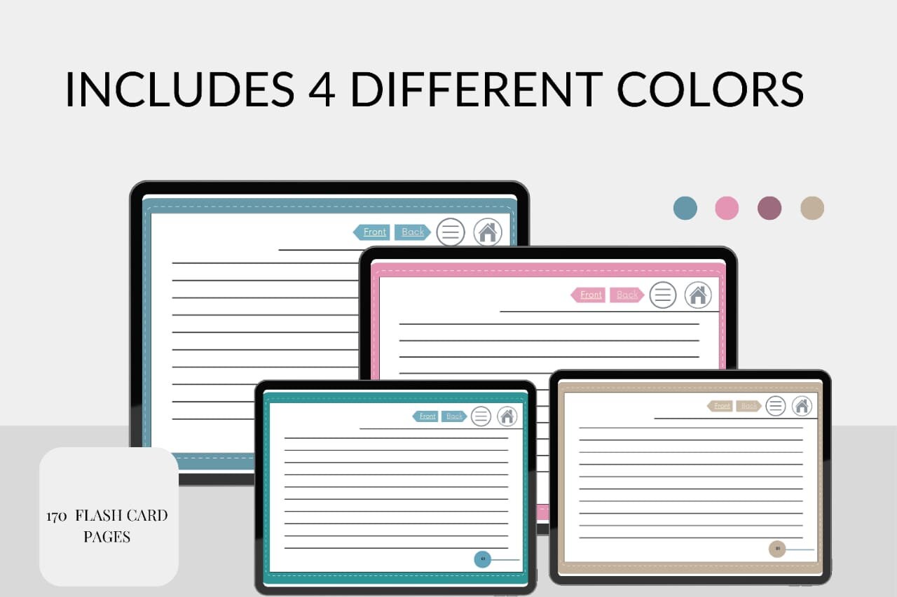 Digital Flash Cards - Goodnotes Flash Cards - iPad Flash Cards ...