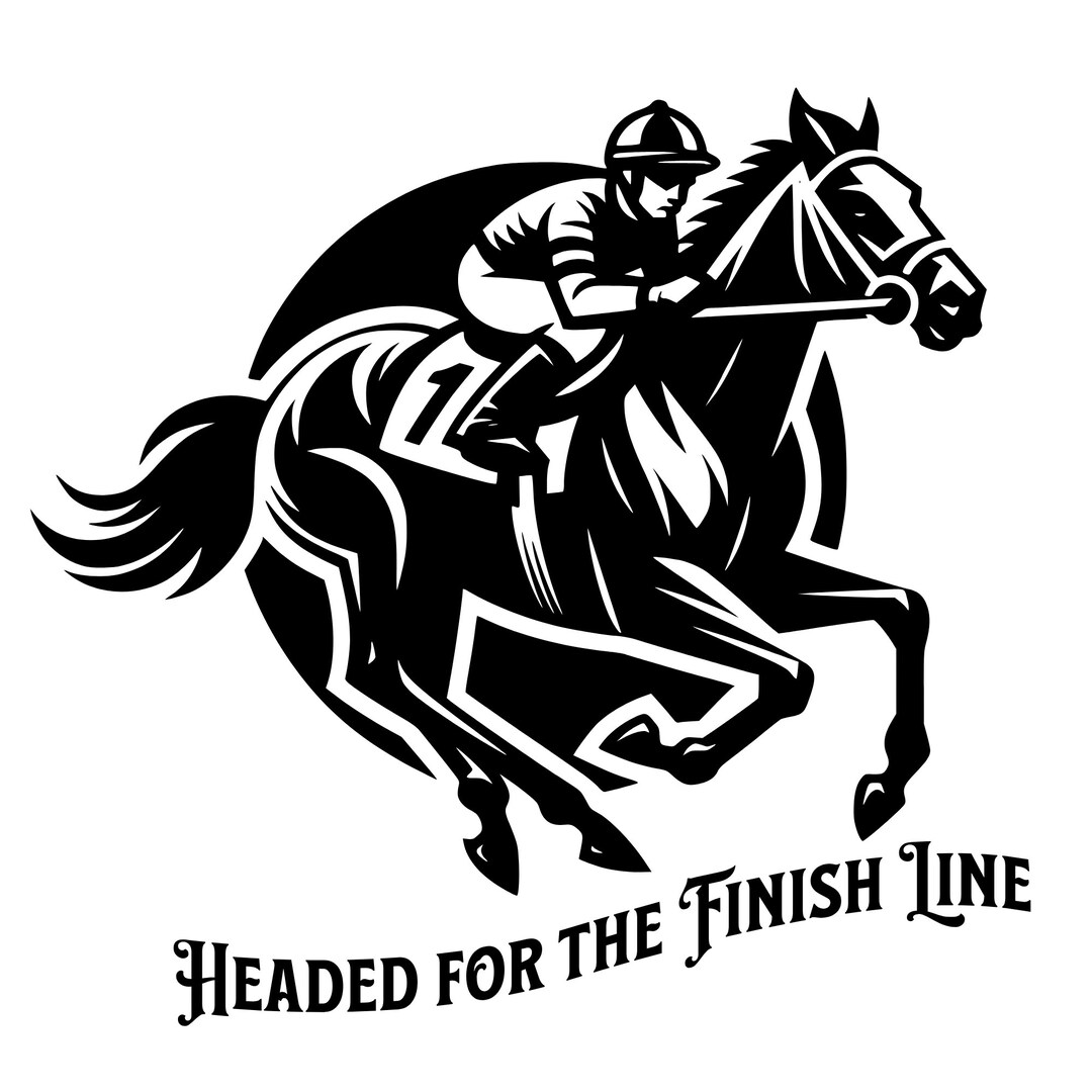 Belmont Stakes Derby PNG SVG, Headed for the Finish Line, Graphic Horse ...