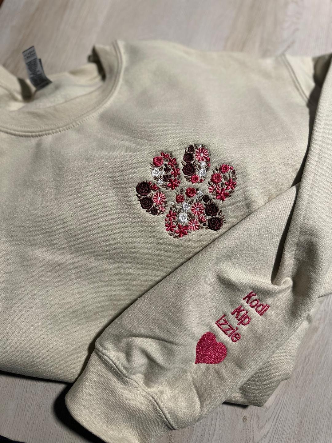 Paw Print Sweater - Etsy