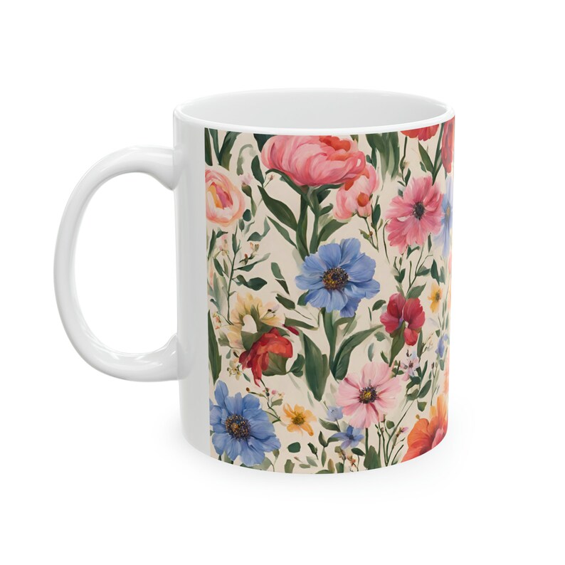 Summer Garden Coffee Mug. Spring Florals. Sweet Florals. Gift for Mom ...