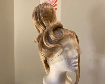 Messy Updo Wig: Synthetic Lace Front Styled Drag Wig - Etsy