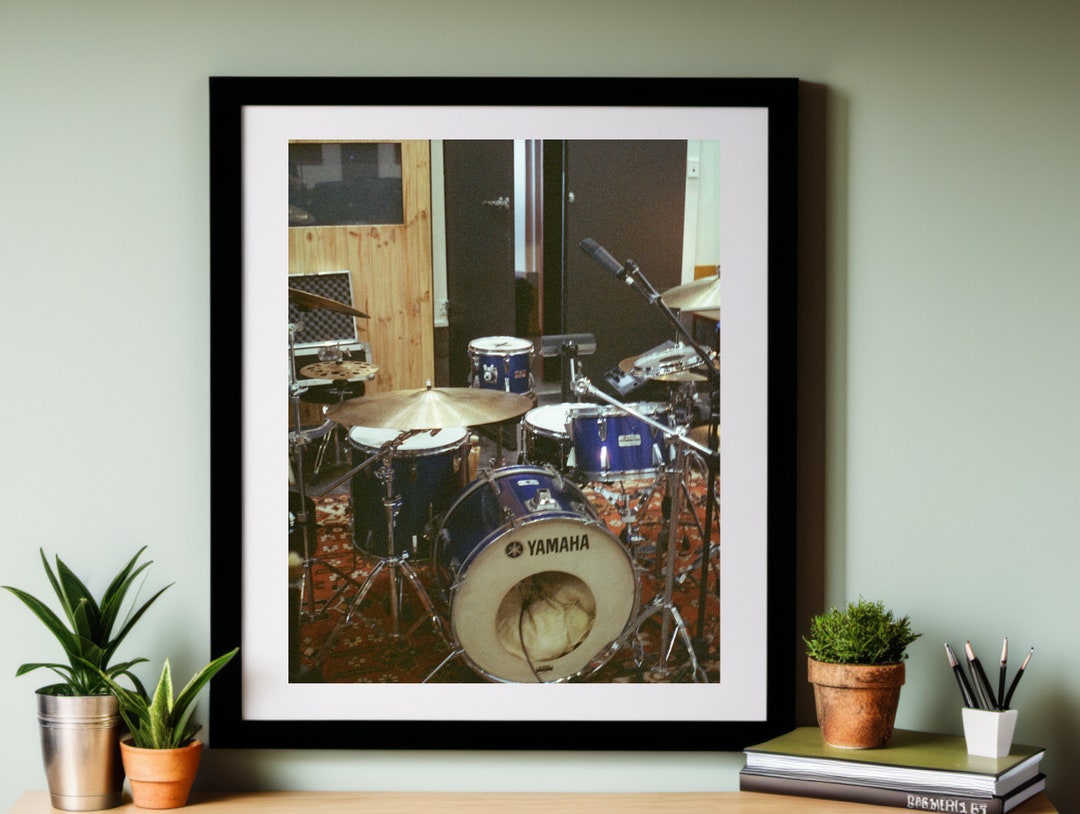 Drum Kit Film Print, Music Photography, Rock and Roll, Retro Film ...
