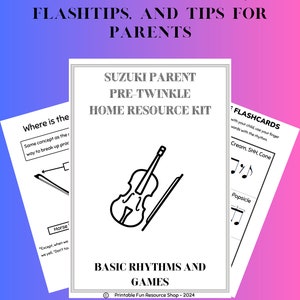 Suzuki Parent Pretwinkle Home Resource: 10 Violin Learning Games ...