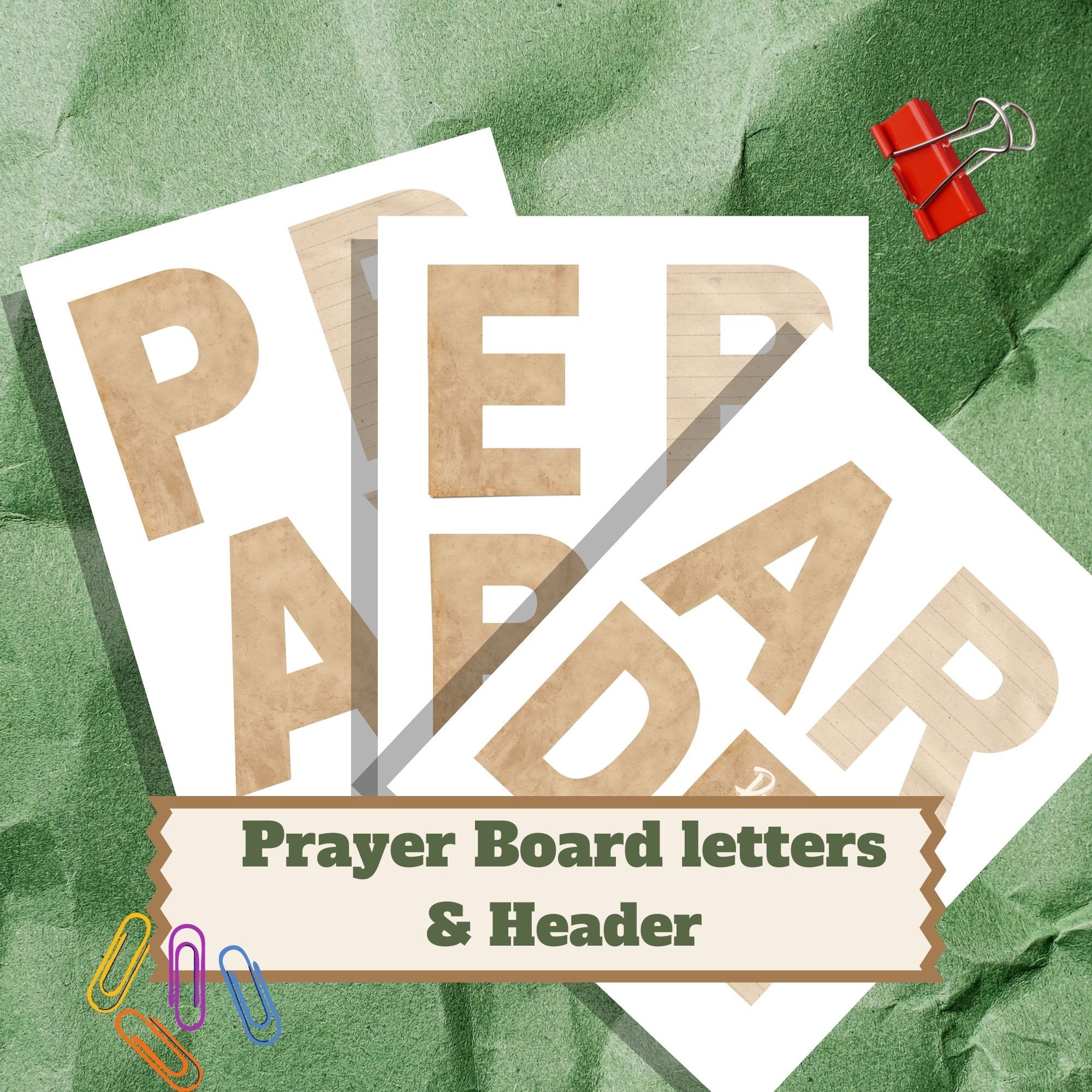 Printable Prayer Board Kit PDF :scrapbook Theme - Etsy
