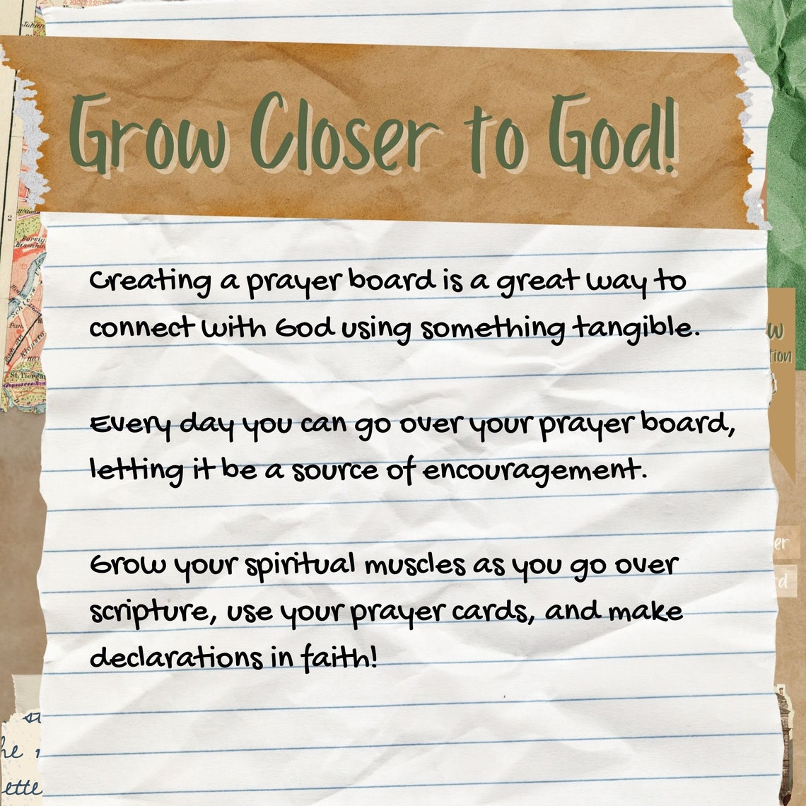 Printable Prayer Board Kit PDF :scrapbook Theme - Etsy