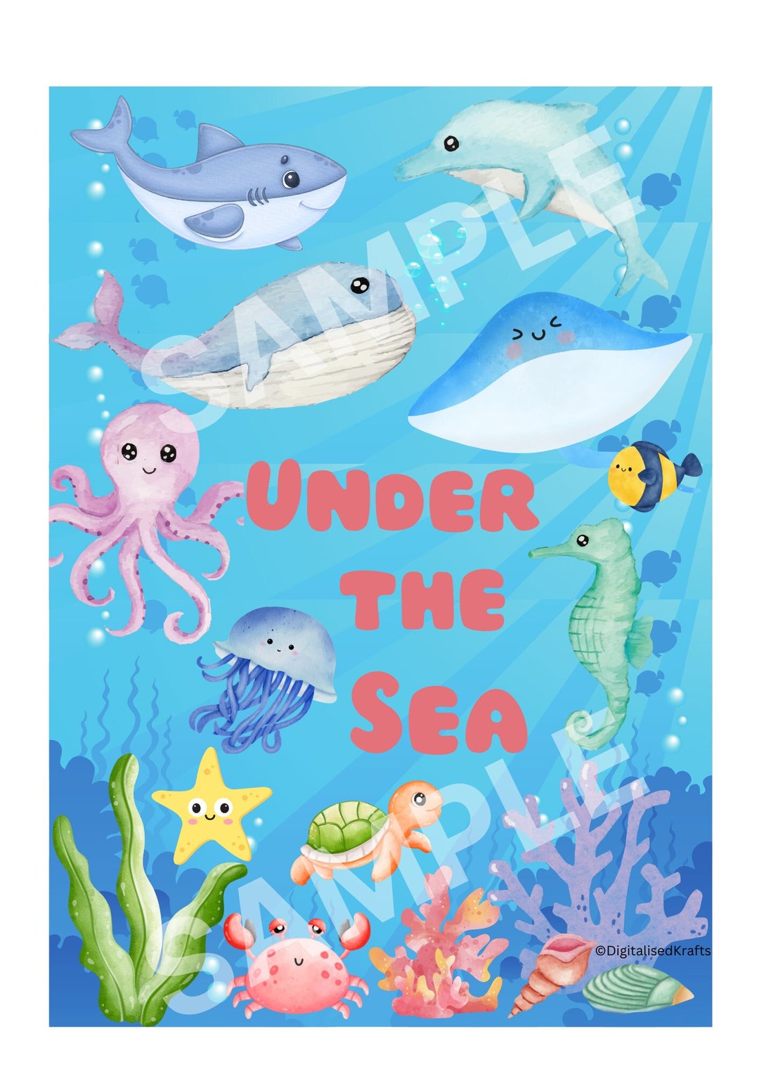 Under the Sea Colouring Book for Children,printable for Kids,colouring ...