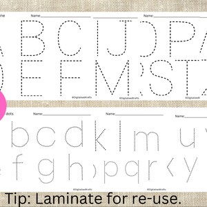 Preschool Tracing Alphabet Worksheets, Lines Trace Pages Printable ...